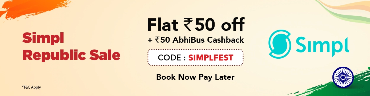 Simpl Bus Booking Republic Offer, Save Rs.100 | AbhiBus